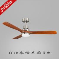 China Restaurant 220 Volt Decorative Ceiling Fan With Led Light Remote for sale