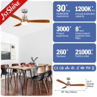 China Restaurant 220 Volt Decorative Ceiling Fan With Led Light Remote for sale