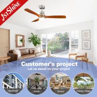 China Restaurant 220 Volt Decorative Ceiling Fan With Led Light Remote for sale