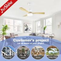 China CCC Energy Saving Black Low Profile Bedroom Ceiling Fan Led Light Time Set for sale