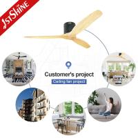 China Flush Mount Decorative Ceiling Fan With DC Motor Inverter 5 Speed for sale