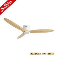 China ROHS Solid Wood 52 Inch Smart App Control Wifi Ceiling Fan 220V With DC Motor for sale