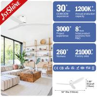 China Simplicity 3 Blades Solid Wood App Control Ceiling Fan With 35W Pure Copper Dc Motor for sale