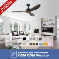 China 52 Inch 5 Speed Remote Control Decorative Wood Ceiling Fan For Bedroom for sale