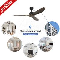 China 52 Inch 5 Speed Remote Control Decorative Wood Ceiling Fan For Bedroom for sale