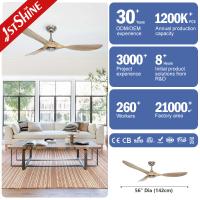 China ETL 3 Solid Wood Blades Ceiling Ventilation Fan With Remote Control for sale