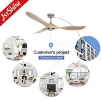 China ETL 3 Solid Wood Blades Ceiling Ventilation Fan With Remote Control for sale