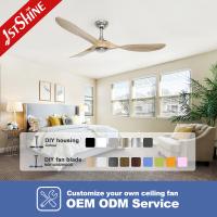 China ETL 3 Solid Wood Blades Ceiling Ventilation Fan With Remote Control for sale