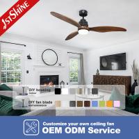 China New Arrival DC Motor 3 Solid Blades Decorative Led Ceiling Fan With Light for sale