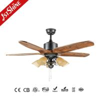 China OEM Energy Saving Pull Switch Ceiling Fan With 5 Wooden Blades for sale