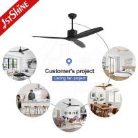China Sleek and Stylish Solid Wood Ceiling Fan Powered by DC Motor with Remote Control for sale