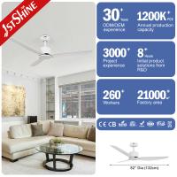 China DC Powered 52 Inch Ceiling Fan With 6 Speeds Choice Smart Remote Control Included for sale