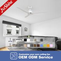 China DC Powered 52 Inch Ceiling Fan With 6 Speeds Choice Smart Remote Control Included for sale