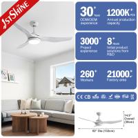 China 6 Speed Choice 52 Inches LED Ceiling Fan with Light and Remote Control ABS Blade for sale