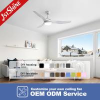China 6 Speed Choice 52 Inches LED Ceiling Fan with Light and Remote Control ABS Blade for sale