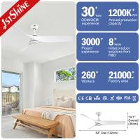 China ABS Blade 52 Inches LED Ceiling Fan With Light And Remote Control For Cooling And Lighting for sale