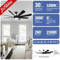 China 8 Blades Dimmable LED Ceiling Fan with Remote Control Lower Noise for sale