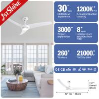China White Modern ABS Quiet Ceiling Fan , DC LED Ceiling Fan With Remote Control for sale