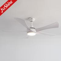 China OEM Ceiling Fan With Light 52 Inch 3 Color Led Light DC Motor White 5 ABS Blades for sale