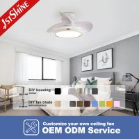 China 30 inch 110V 230V ABS Blades Ceiling Fan With Light 35W DC Motor for sale