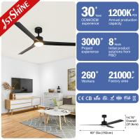 China 220V 240V 50HZ Plastic Ceiling Fan With Lights 37.6W DC Motor 6 Speed for sale
