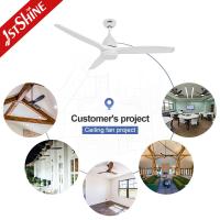 China 38W 3 Blades Remote Control Ceiling Fan With Dimmable LED Light for sale