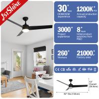 China 110-240V Save Energy Plastic Ceiling Fan With Lights 6 Speed DC Motor for sale