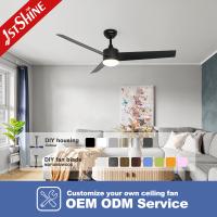China 110-240V Save Energy Plastic Ceiling Fan With Lights 6 Speed DC Motor for sale
