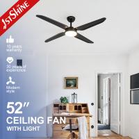 China 52 Inch Indoor Modern Ceiling Fan 5 Speed Quiet DC Motor Reversible With Light for sale