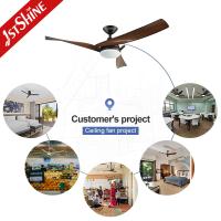 China High RPM Large Airflow Plastic Dimmable Ceiling Fan Light With Remote Control for sale