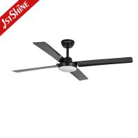 China Black Remote LED 52 Inch Quiet Motor Ceiling Fans For Bedroom Living / Dining Room for sale