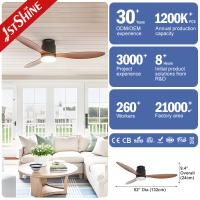 China 52 Inch Flush Mounted Ceiling Fan Light Decorative Plastic Dc Motor for sale
