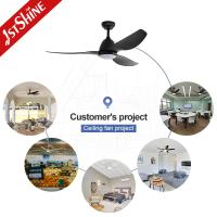 China High Airflow Dimmable LED Ceiling Fan With Remote Control Energy Saving for sale