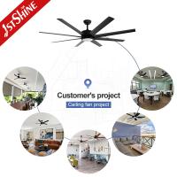 China 6 Speed Reversible DC Motor Ceiling Fans With Lights And Remote 64 Inch for sale
