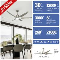 China 6 ABS Blades Silent DC Motor Remote App Control  LED Ceiling Fan With Light for sale