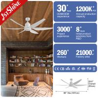 China 66 Inch Larger Ceiling Fans With Lights Reversible Silent DC Motor ABS Blade for sale