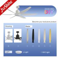 China 66 Inch Larger Ceiling Fans With Lights Reversible Silent DC Motor ABS Blade for sale