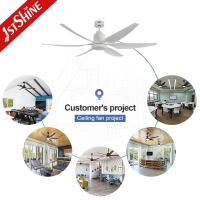 China 66 Inch Larger Ceiling Fans With Lights Reversible Silent DC Motor ABS Blade for sale
