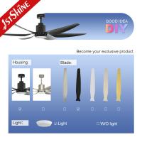 China Modern Black Ceiling Fan With Light ABS Blade Energy Saving Low Noise for sale