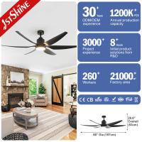 China Modern Black Ceiling Fan With Light ABS Blade Energy Saving Low Noise for sale