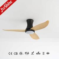 China 3 Plastic Blade 6 Speed Remote Control Low Ceiling Flush Mount led Ceiling Fan With Light for sale