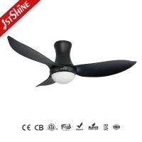 China Black Led 3 ABS Blades Ceiling Fan Dc Motor Modern Silent Flush Mounted for sale