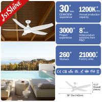 China 1/ 4 / 8 Hours Timming Plastic Blade LED Ceiling Fan With Remote Smart App Control for sale