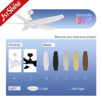 China 1/ 4 / 8 Hours Timming Plastic Blade LED Ceiling Fan With Remote Smart App Control for sale