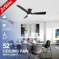 China 6 Speed Remote Control Decorative Ceiling Fan , Mdf Blades Black Plastic Ceiling Fan for sale