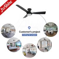 China 6 Speed Remote Control Decorative Ceiling Fan , Mdf Blades Black Plastic Ceiling Fan for sale