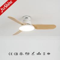 China Flush Mounted Ceiling Fan With Light Remote Dimmable Led Light for sale