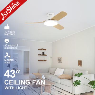China Flush Mounted Ceiling Fan With Light Remote Dimmable Led Light for sale