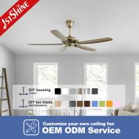 China 57 Inch Farmhouse Low Profile Dc Motor Ceiling Fan With Remote Control for sale