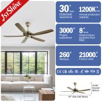 China 57 Inch Farmhouse Low Profile Dc Motor Ceiling Fan With Remote Control for sale